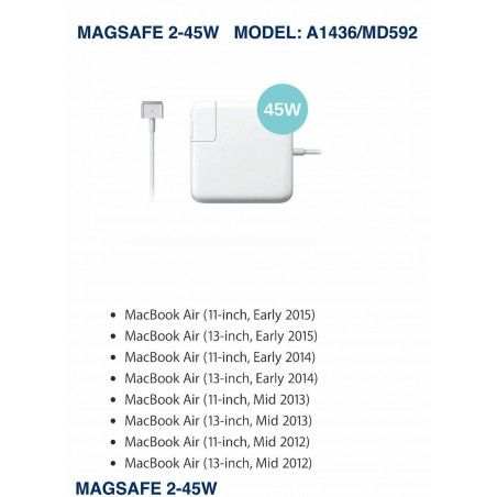 CARGADOR MAGSAFE 2 45 WATTS