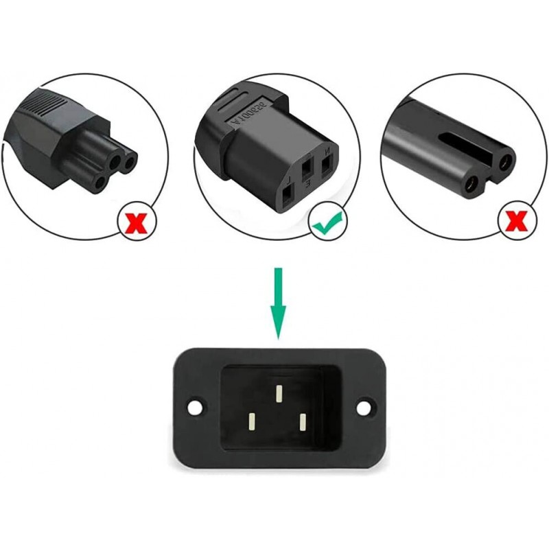 CABLE DE PODER PARA PC O MONITORES